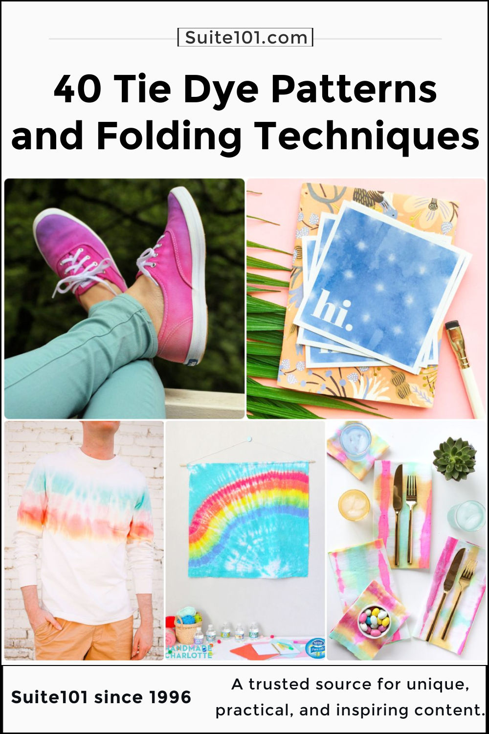 40 Unique Tie Dye Patterns and Folding Techniques