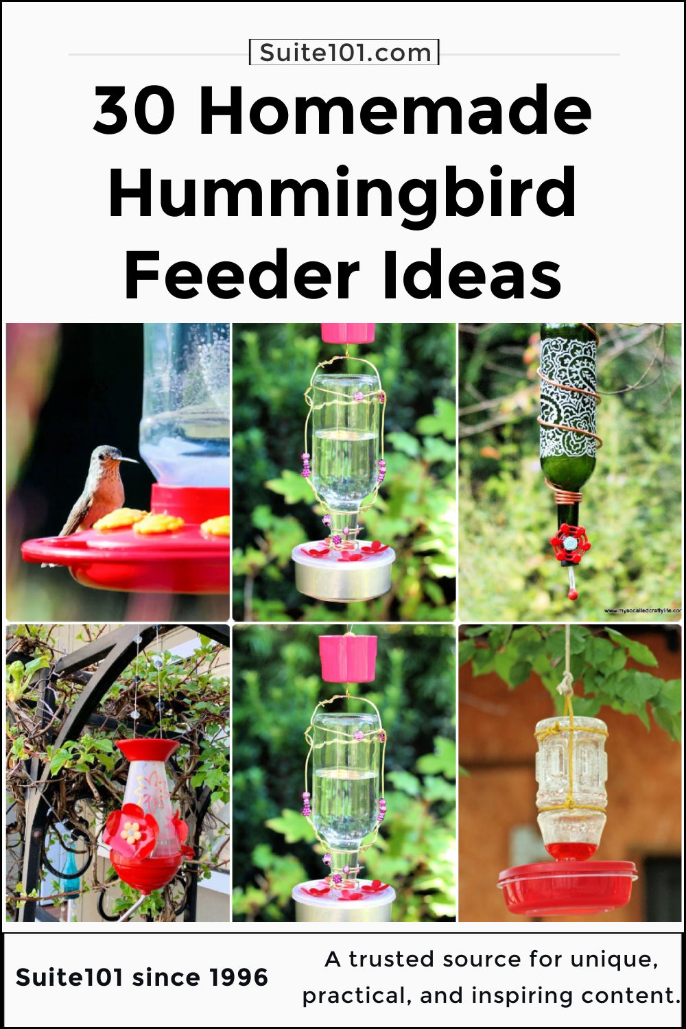 30 Homemade DIY Hummingbird Feeder Ideas - Suite 101