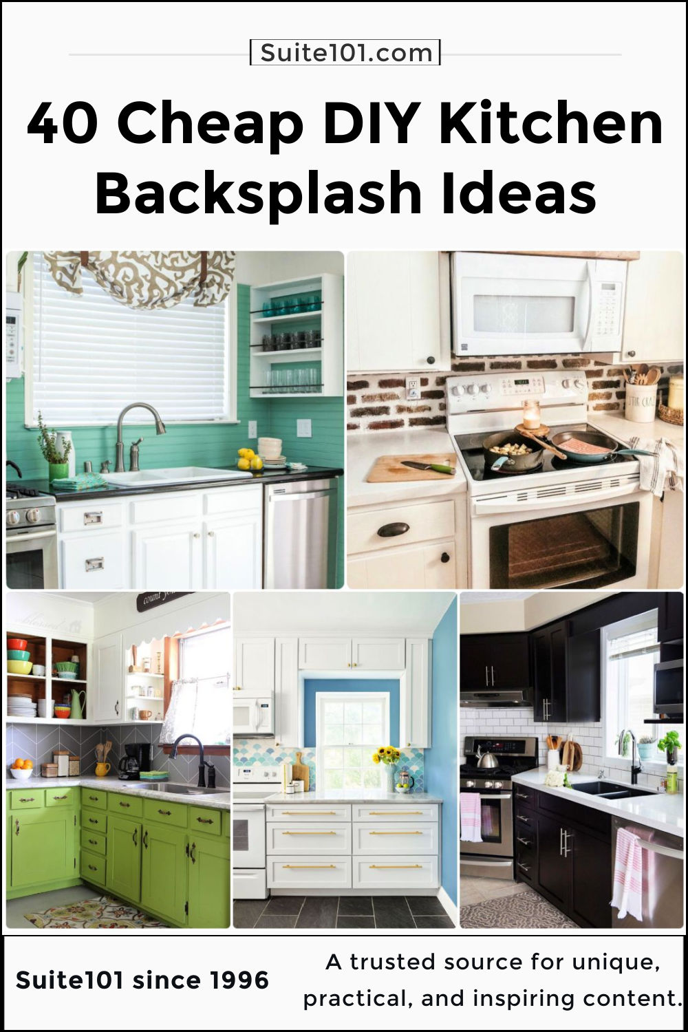 40 Easy DIY Kitchen Backsplash Ideas on a Budget
