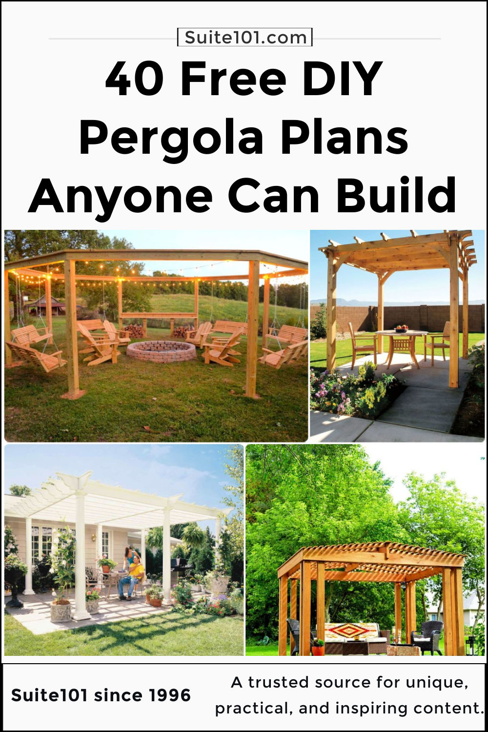 40 Free DIY Pergola Plans to Build Your Dream Space