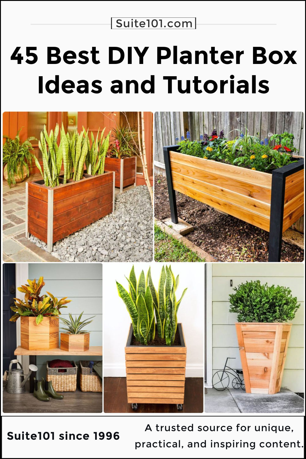 45 DIY Planter Box Ideas and Free Plans - Suite 101
