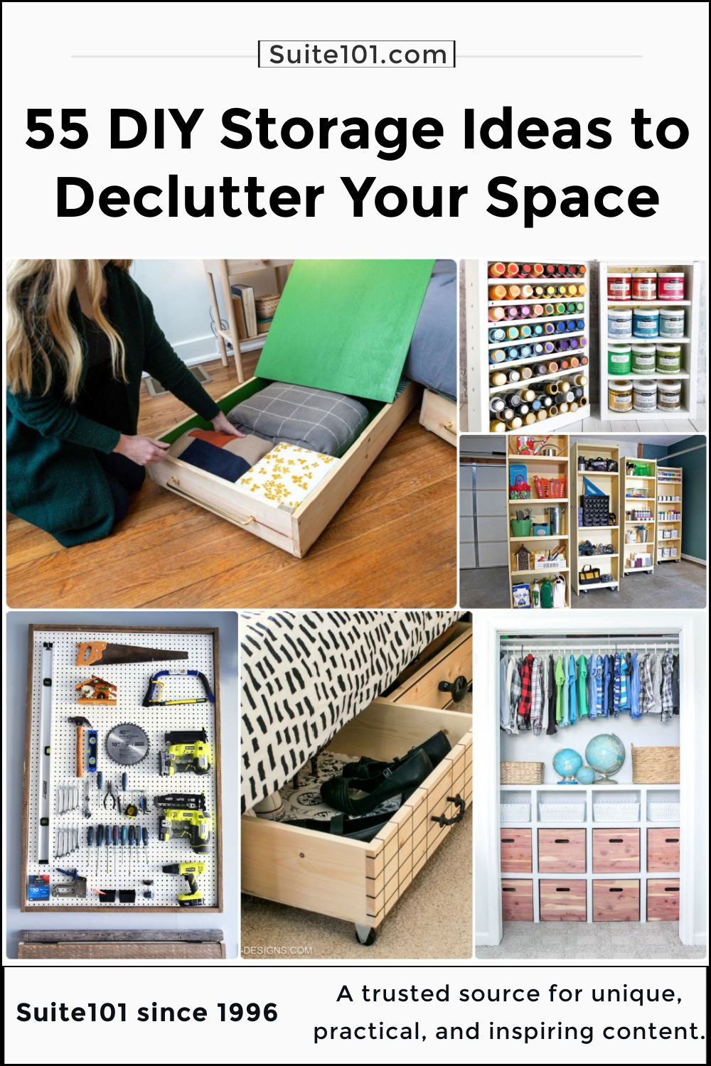 55 Clever DIY Storage Ideas to Declutter Your Space