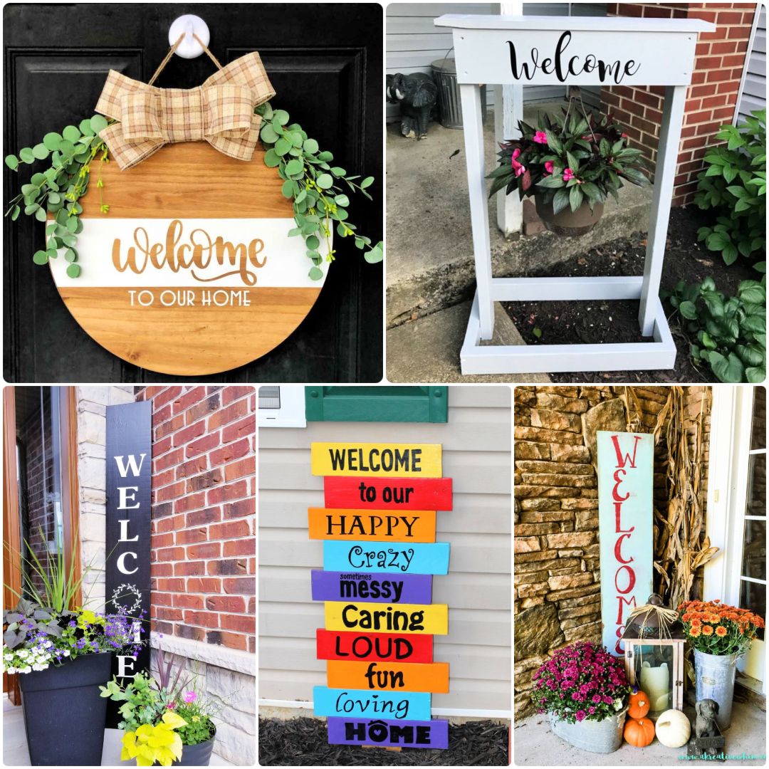 20 DIY Welcome Sign Ideas To Make Your Entrance Pop