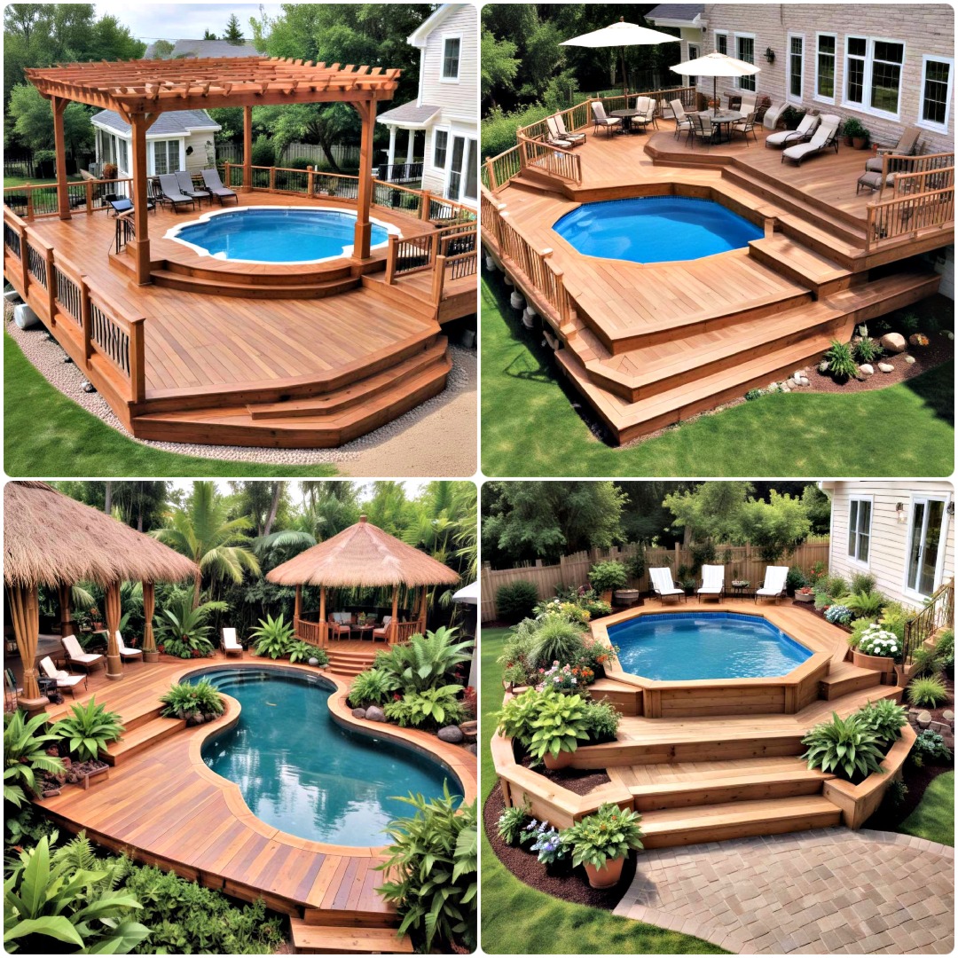 25 Above-Ground Pool Deck Ideas to Inspire You