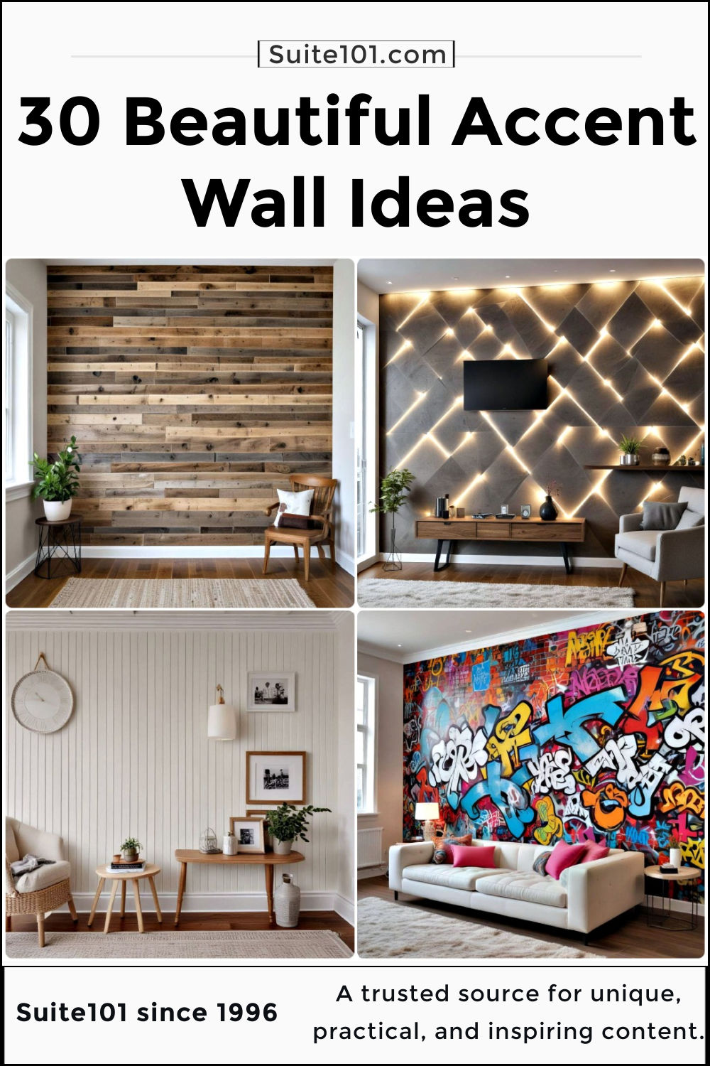 30 Accent Wall Ideas and Designs for Every Room (2024) - Suite 101