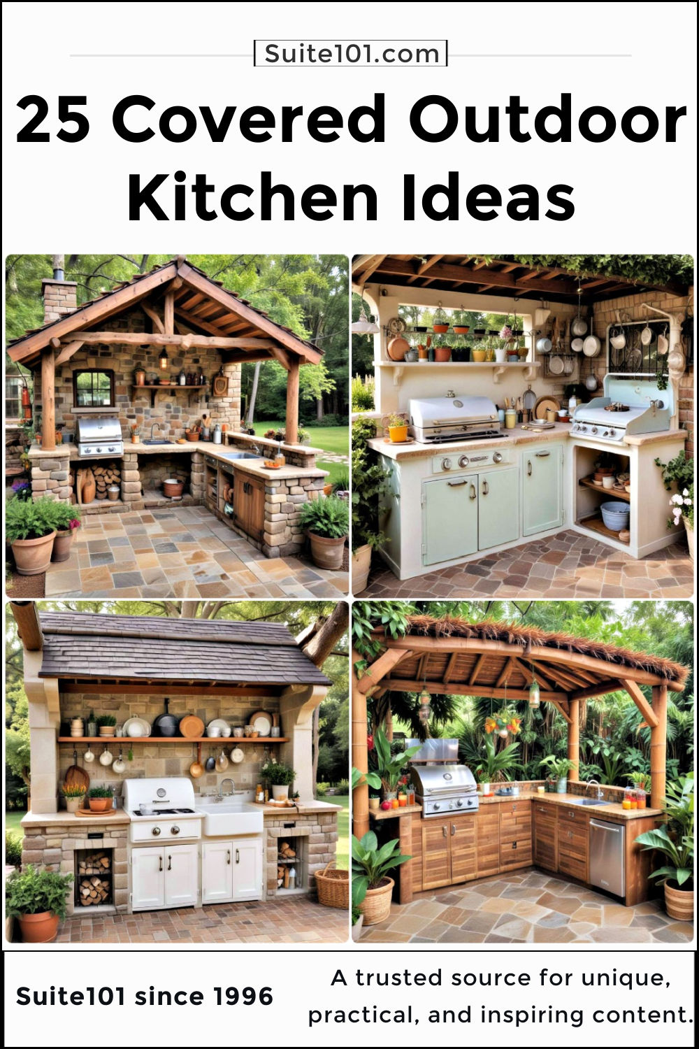25 Covered Outdoor Kitchen Ideas for Your Backyard - Suite 101