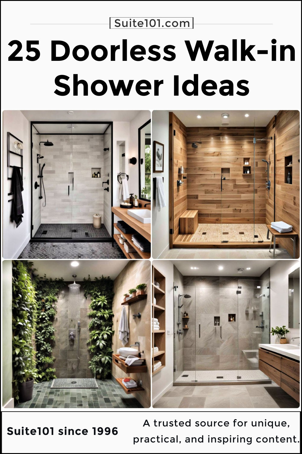 25 Doorless Walk-in Shower Ideas for Modern Homes