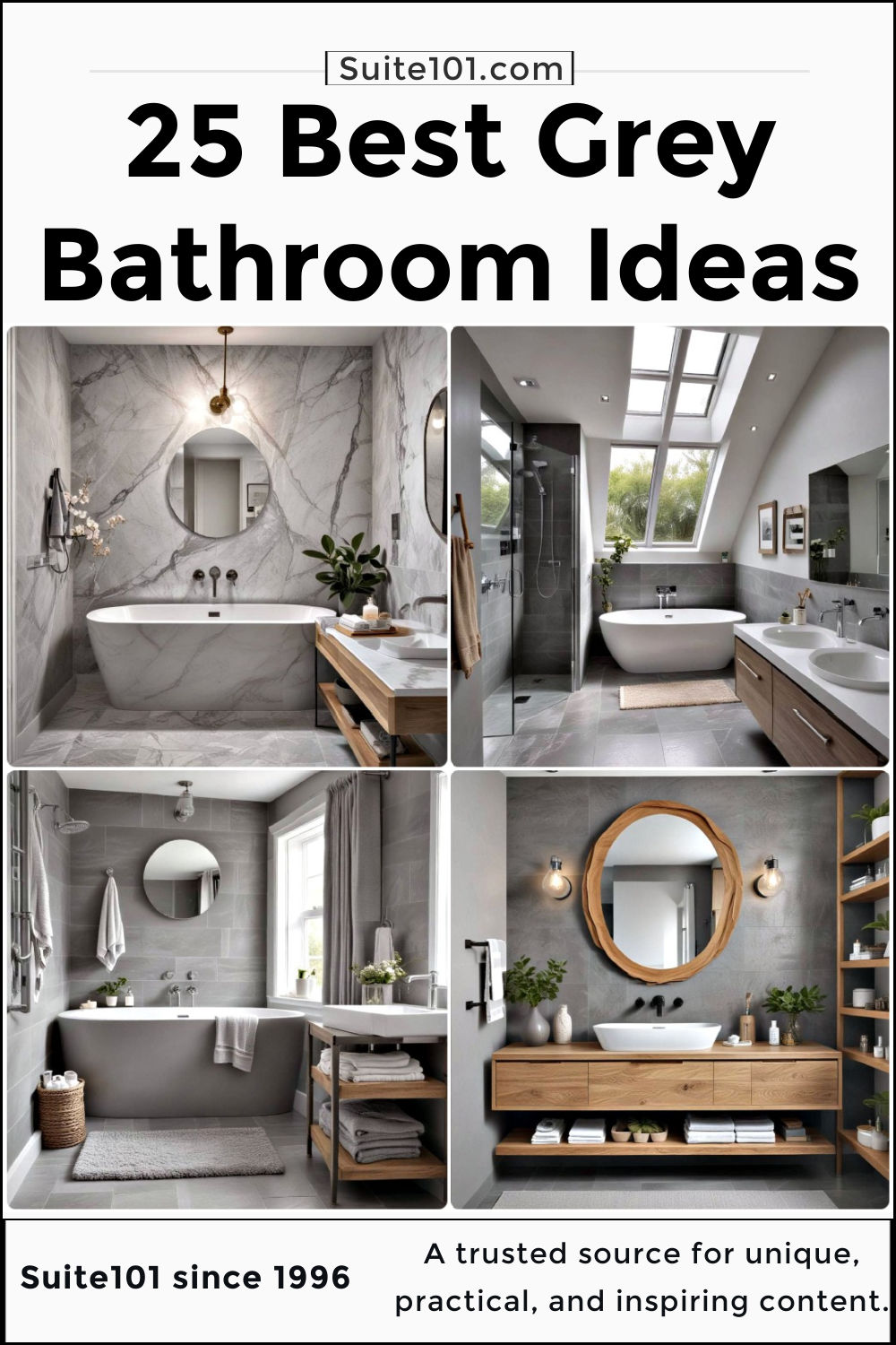 25 Grey Bathroom Ideas and Designs for Modern Look