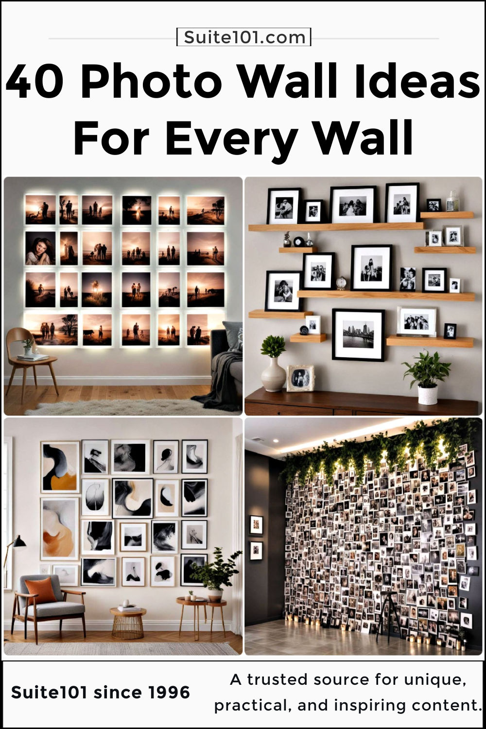 40 Photo Wall Ideas to Showcase Your Favorite Memories