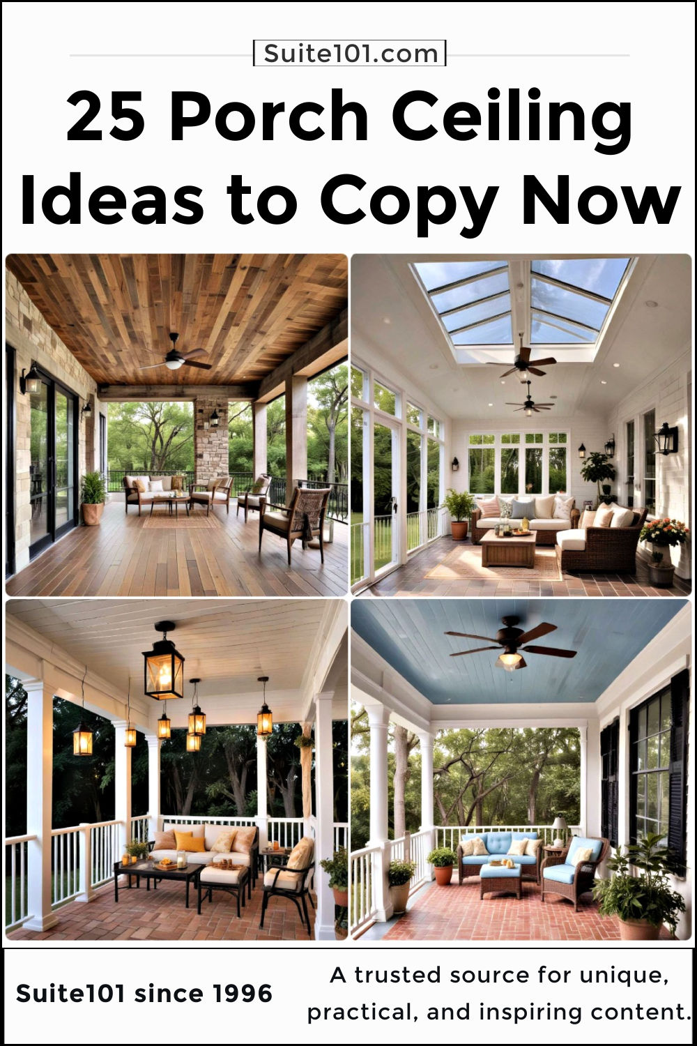 25 Inexpensive Porch Ceiling Ideas - Suite 101