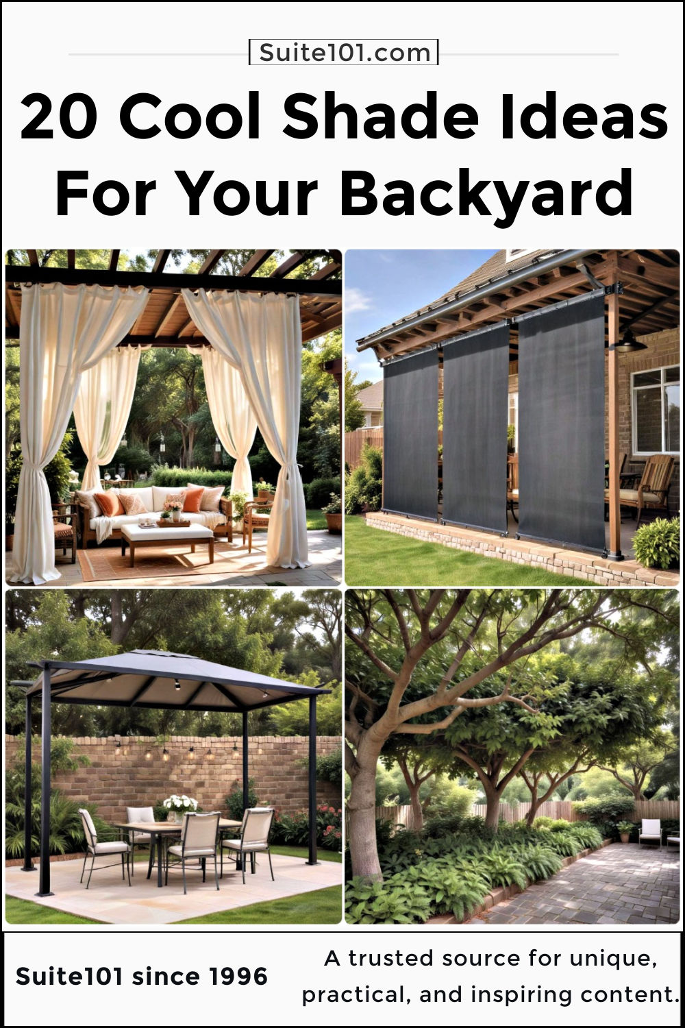20 Backyard or Patio Shade Ideas on A Budget (2024) - Suite 101