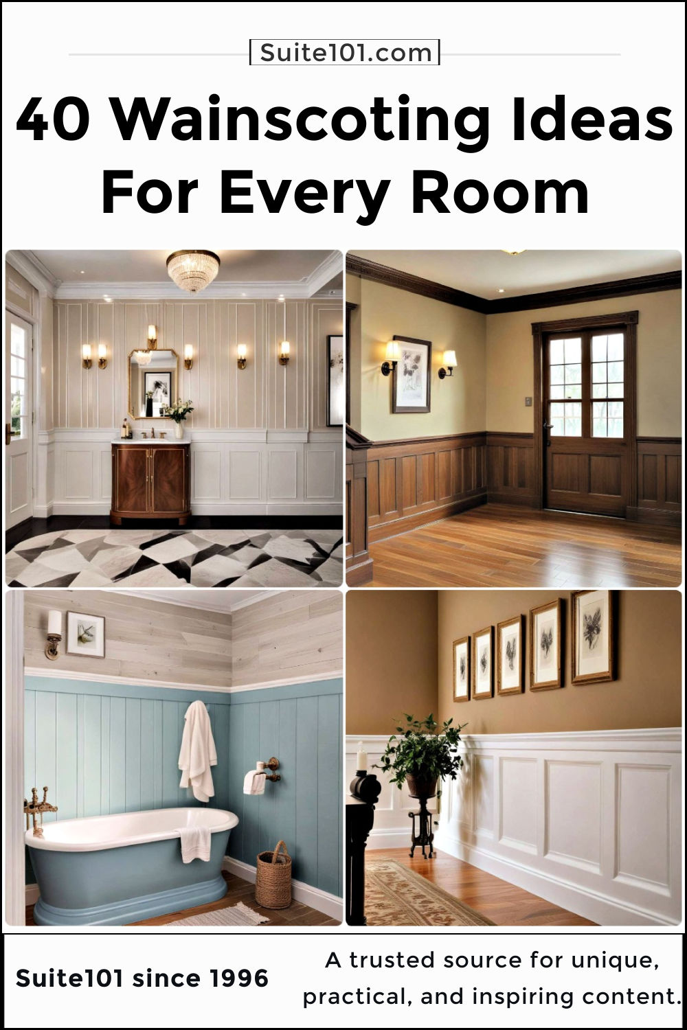 40 Unique and Modern Wainscoting Ideas - Suite 101