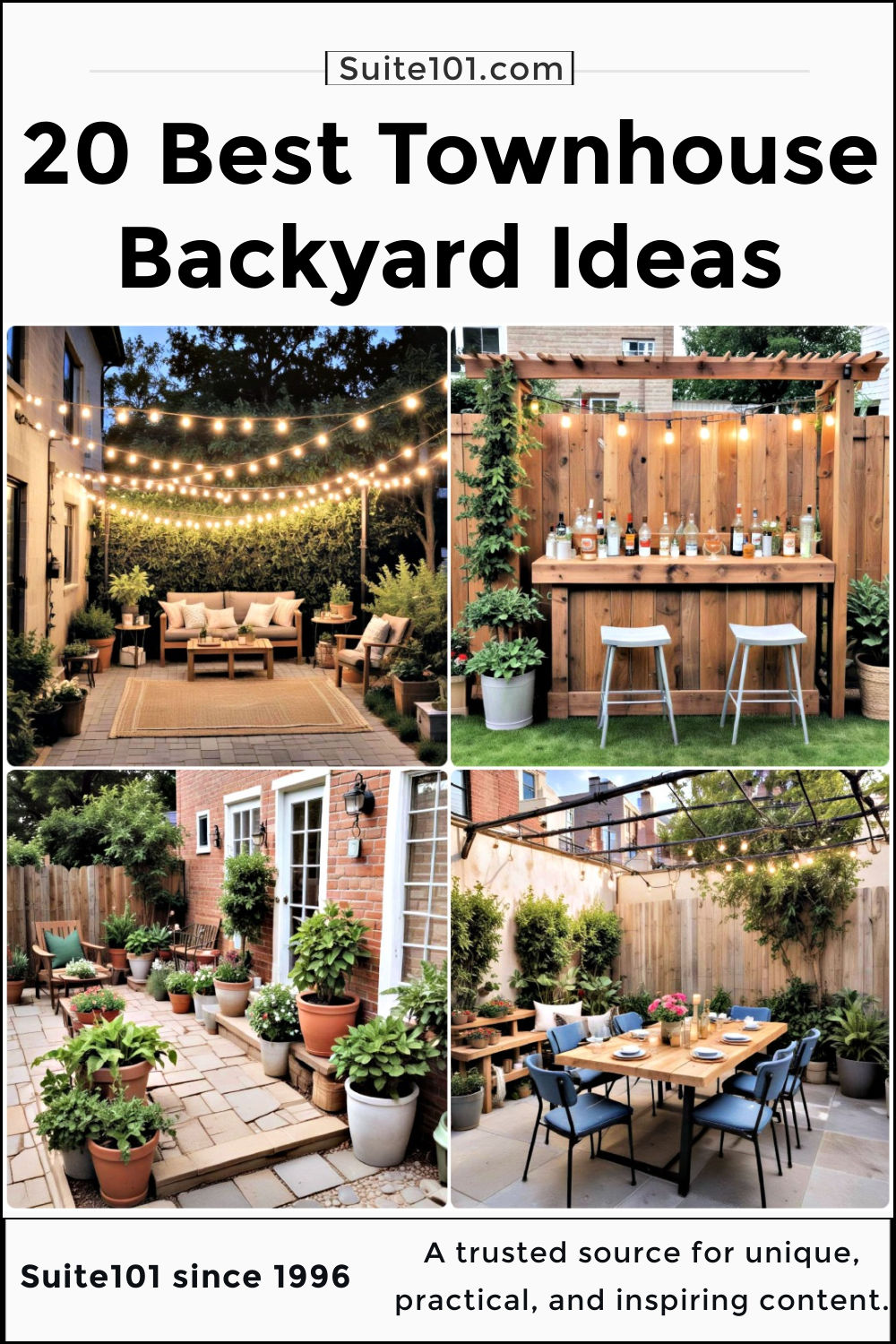 20 Townhouse Backyard Ideas for Small Spaces