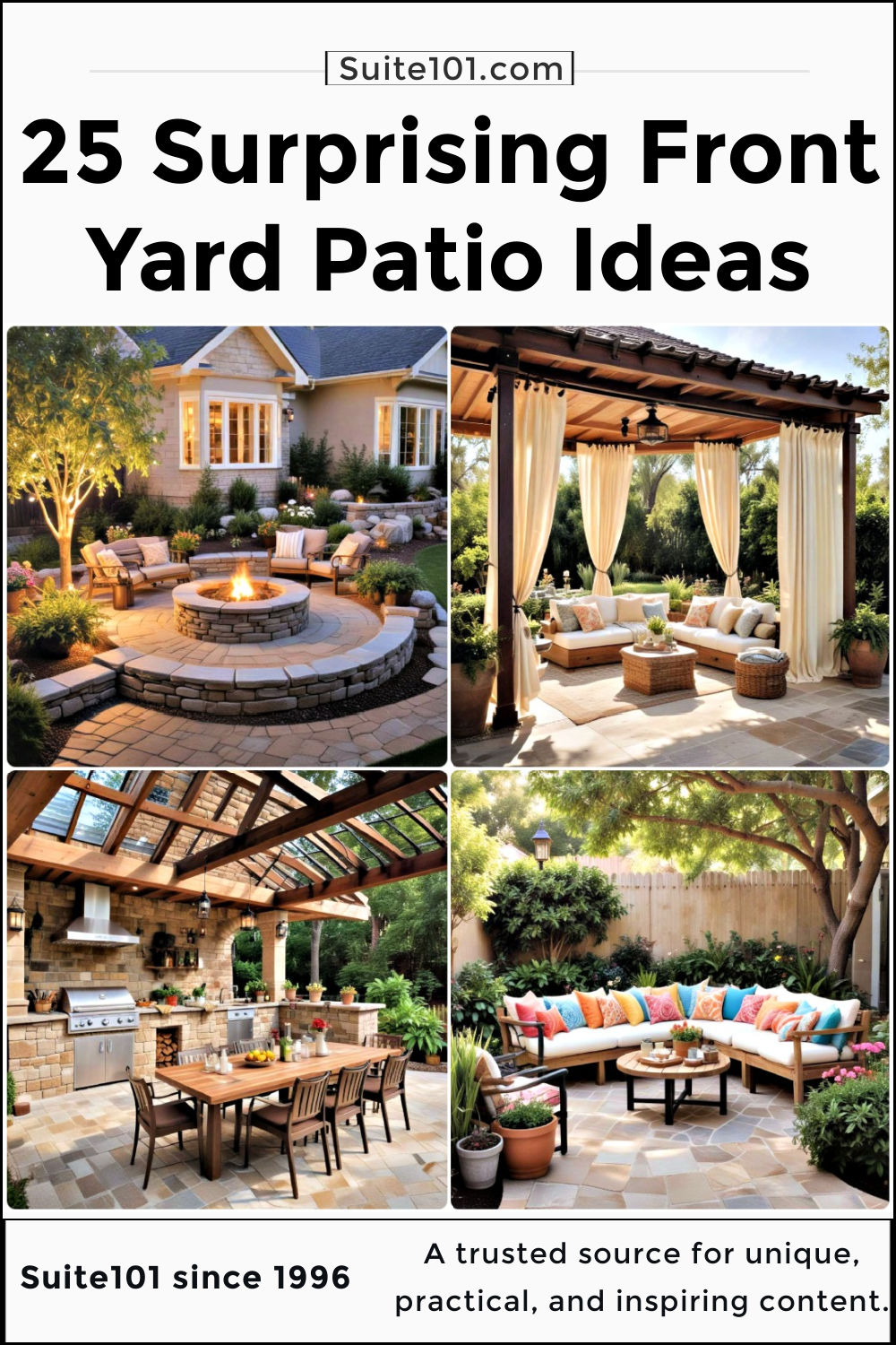 25 Front Yard Patio Ideas for a Beautiful Welcome Area