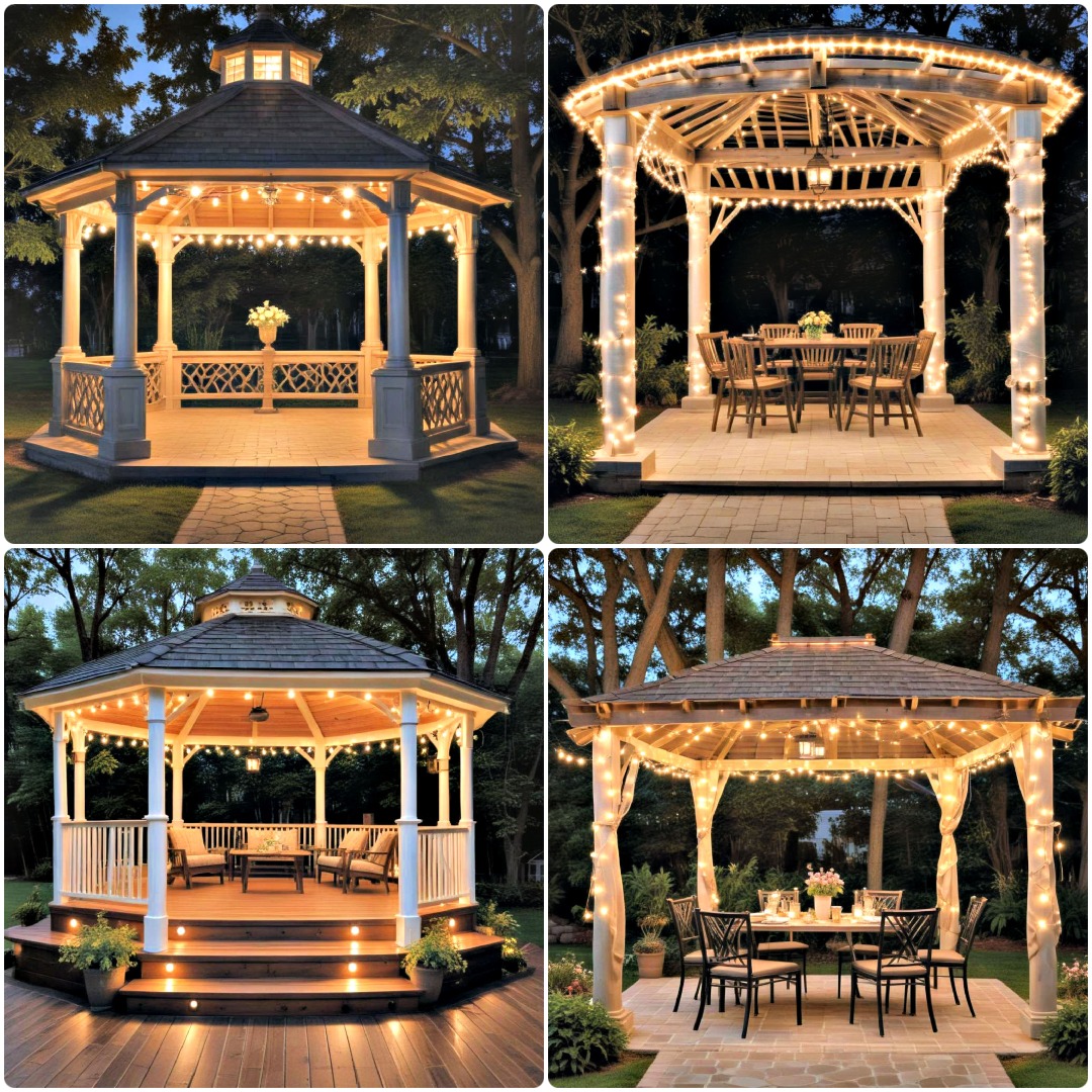 25 Gazebo Lighting Ideas for a Cozy Outdoor Ambiance
