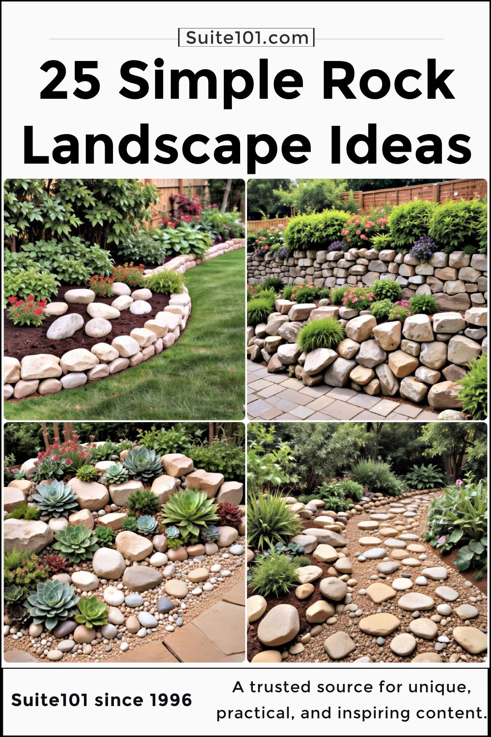 25 Rock Landscaping Ideas for Garden and Yard (2024) - Suite 101