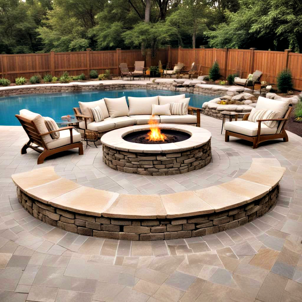 Elegant Pool Decks with Fire Pits: Transform Your Outdoor Space