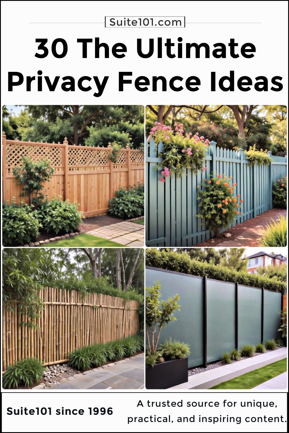30 Privacy Fence Ideas and Designs (2024) - Suite 101