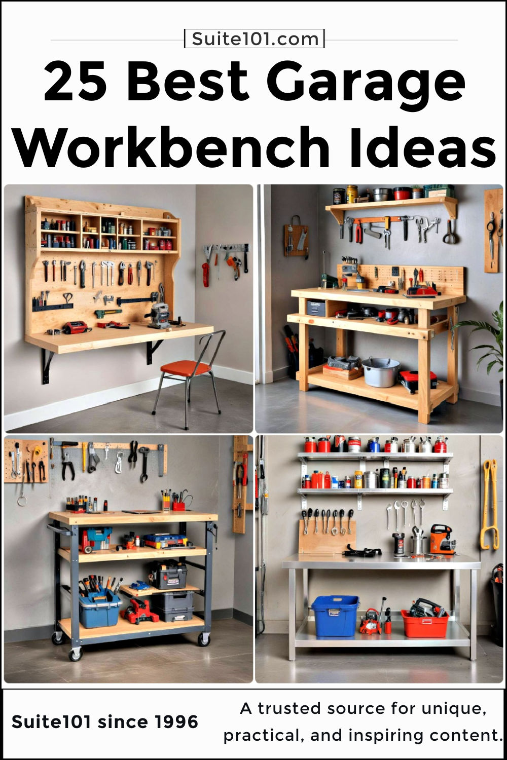 25 Garage Workbench Ideas to Upgrade Your Workspace