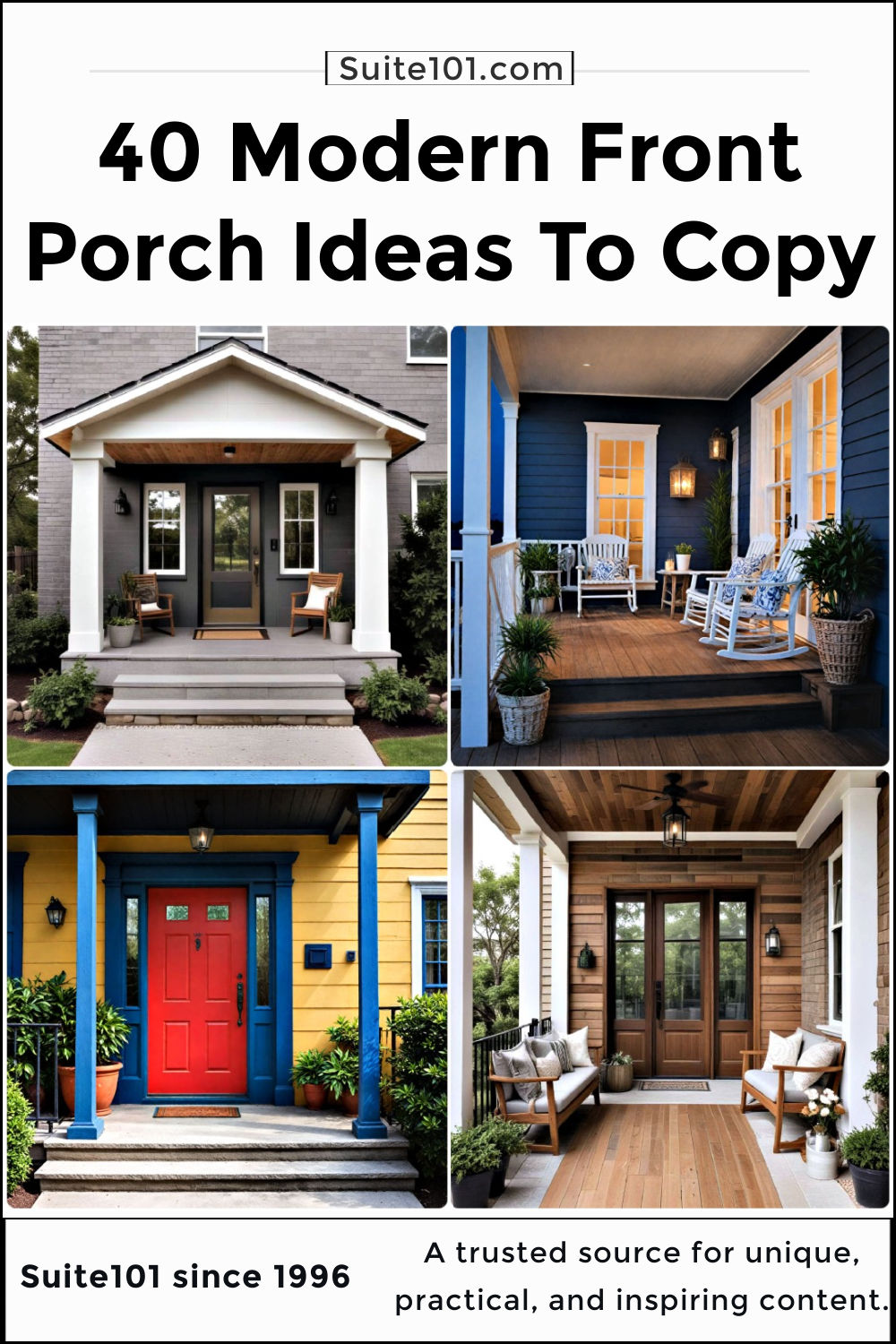 40 Modern Front Porch Ideas That Impress Your Guests