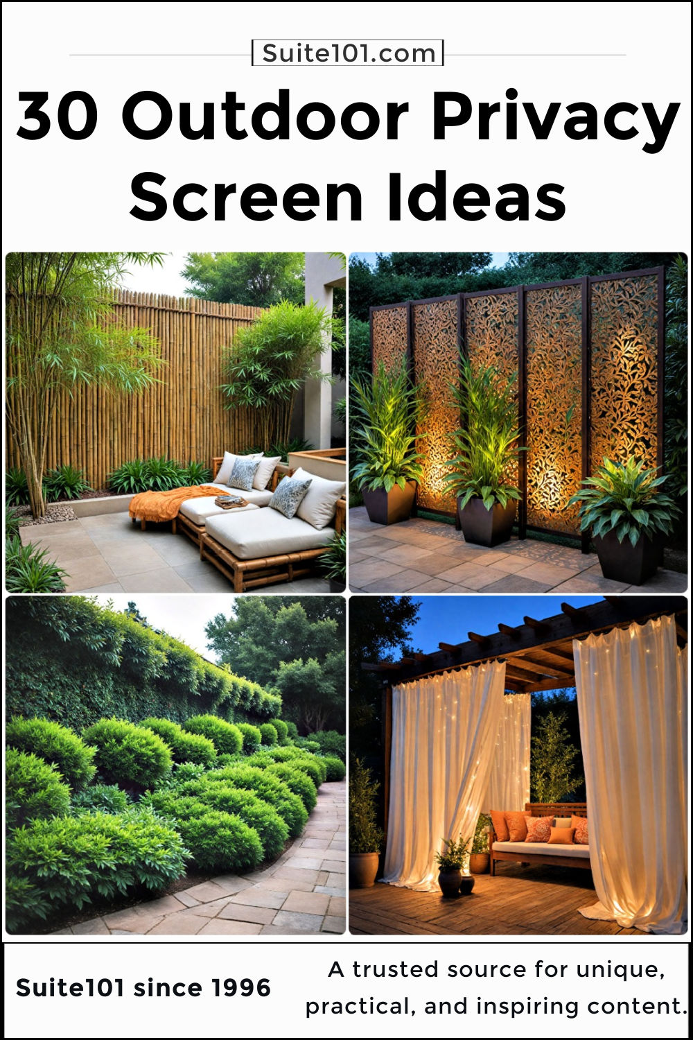 30 Outdoor Privacy Screen Ideas for a Serene Backyard