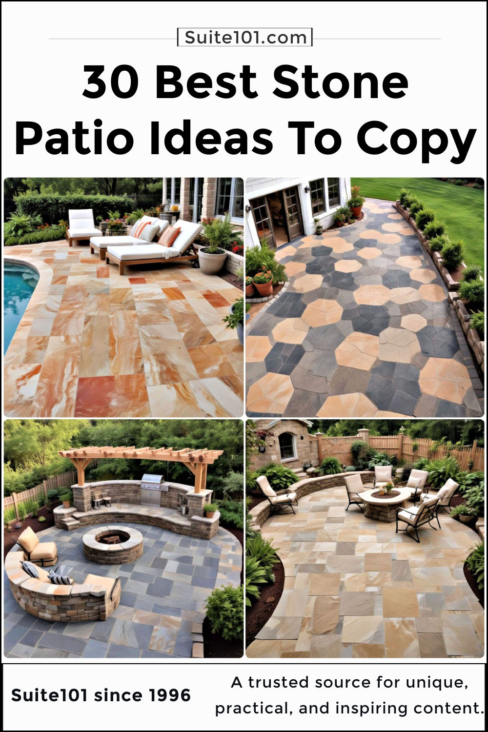 30 Stone Patio Ideas to Create a Dream Backyard - Suite 101