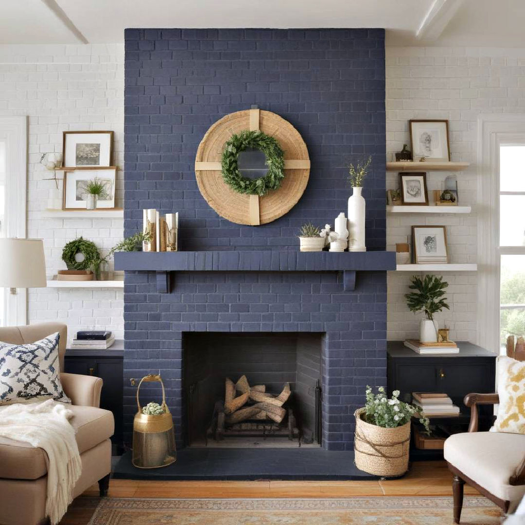 40 Painted Brick Fireplace Ideas That Make a Statement