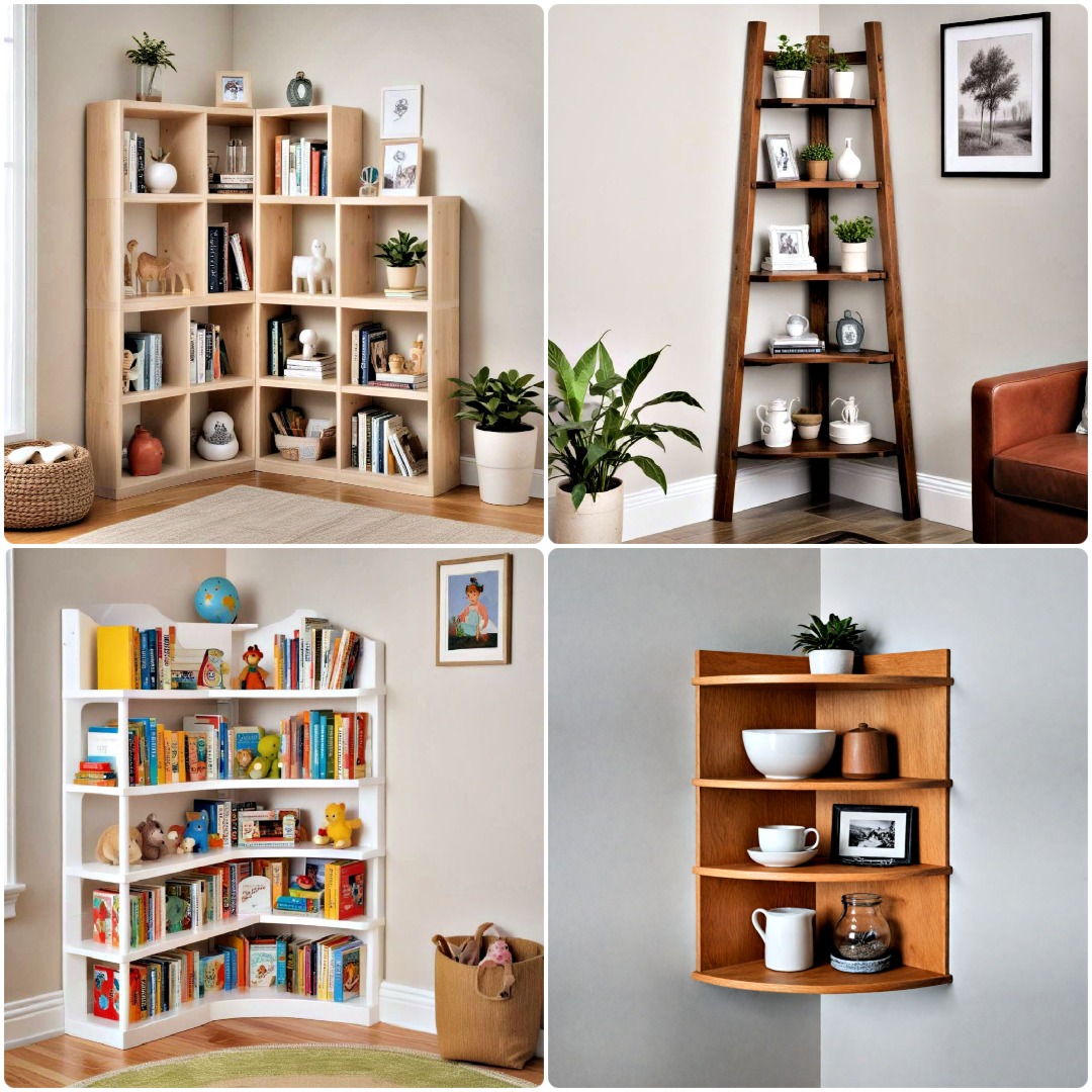 40 Corner Shelf Ideas for Creative Home Organization