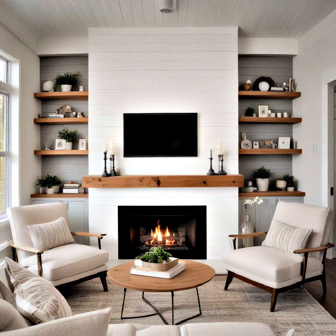 40 Shiplap Fireplace Ideas for a Modern Farmhouse Look