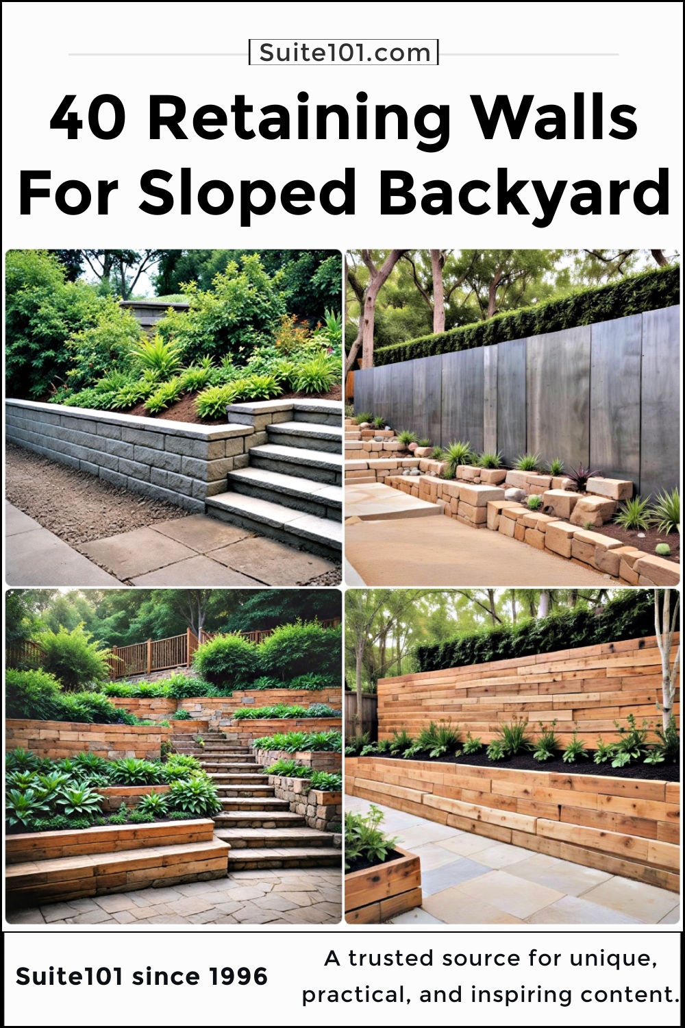 40 Retaining Wall Ideas for Stunning Sloped Backyards