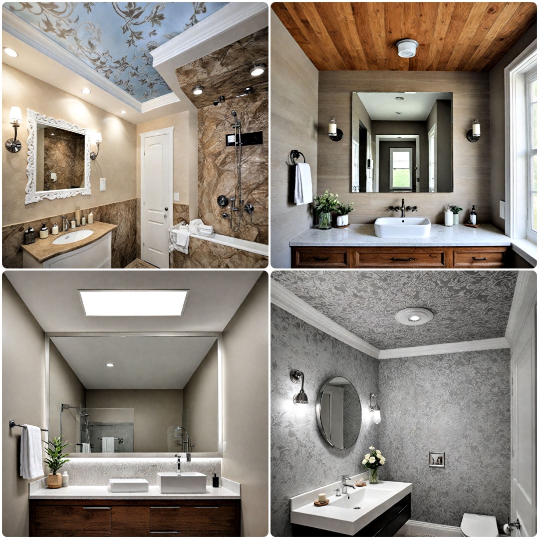 25 Bathroom Ceiling Ideas to Spice up Your Home