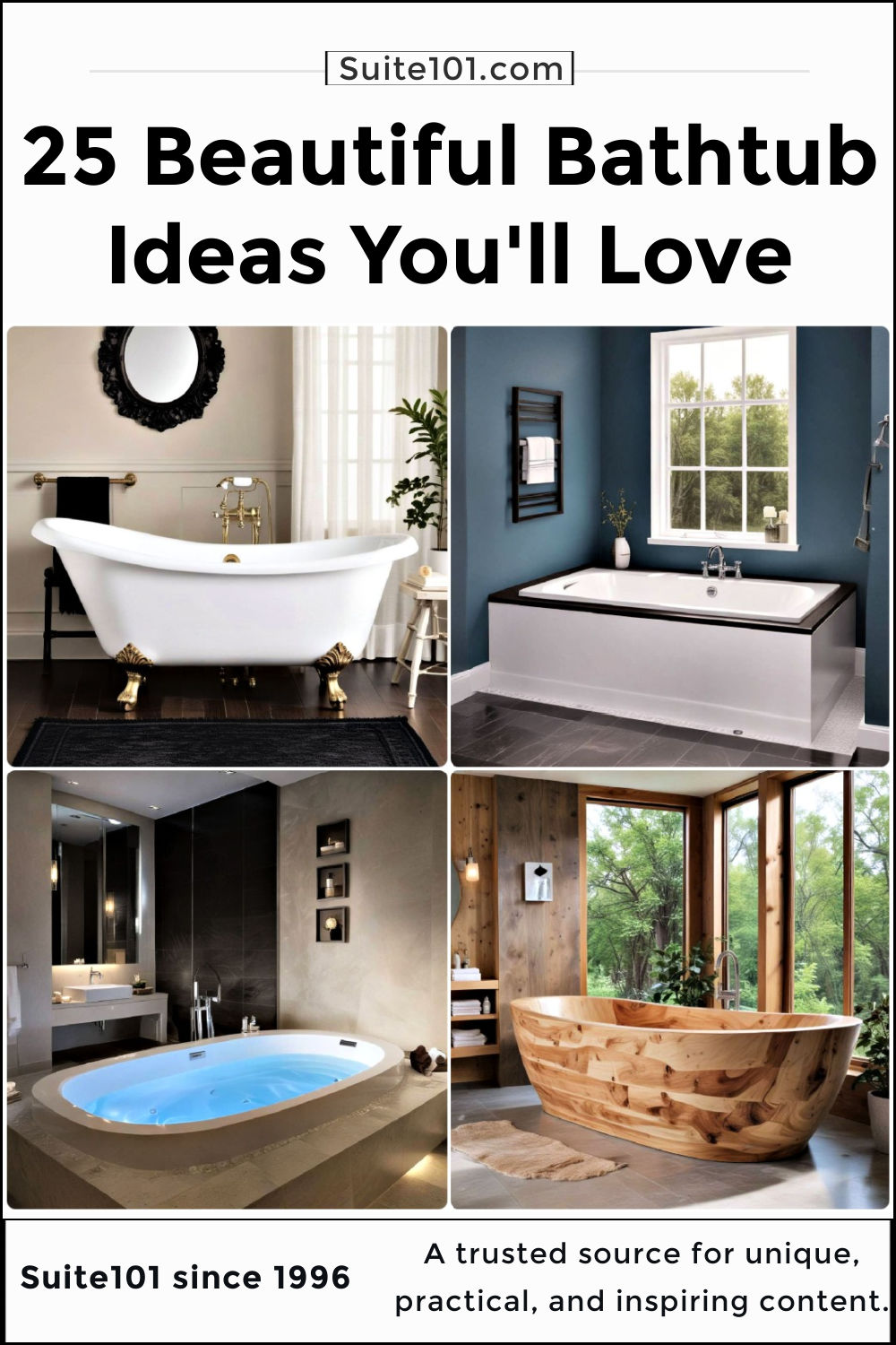 25 Bathtub Ideas To Elevate Your Bathroom Design