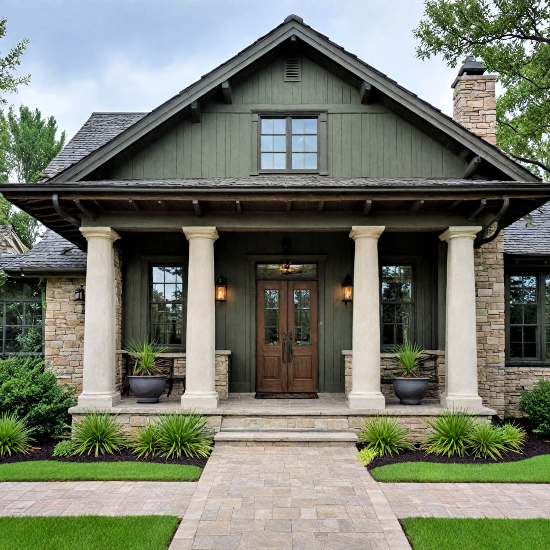 20 Dark Olive Green House Designs for a Modern Look