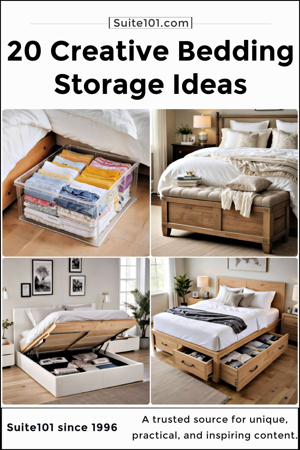 20 Bedding Storage Ideas for A Calm & Organized Bedroom