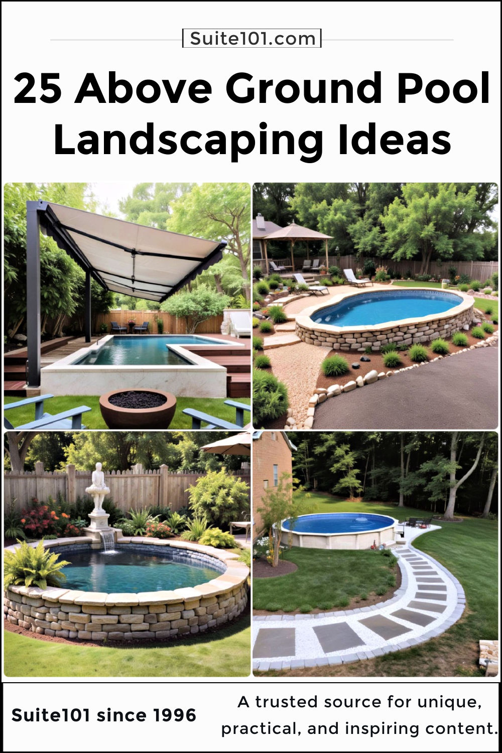 25 Above-Ground Pool Landscaping Ideas and Designs