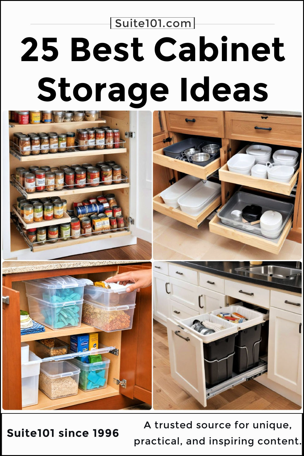 25 Cabinet Storage Ideas for Every Kitchen Need