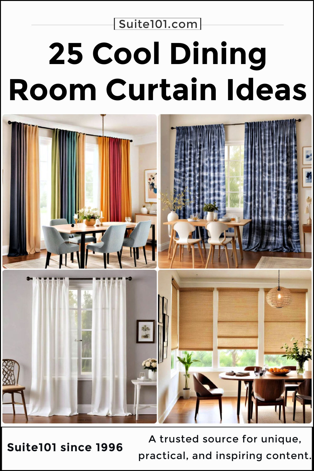25 Dining Room Curtain Ideas to Match Your Decor
