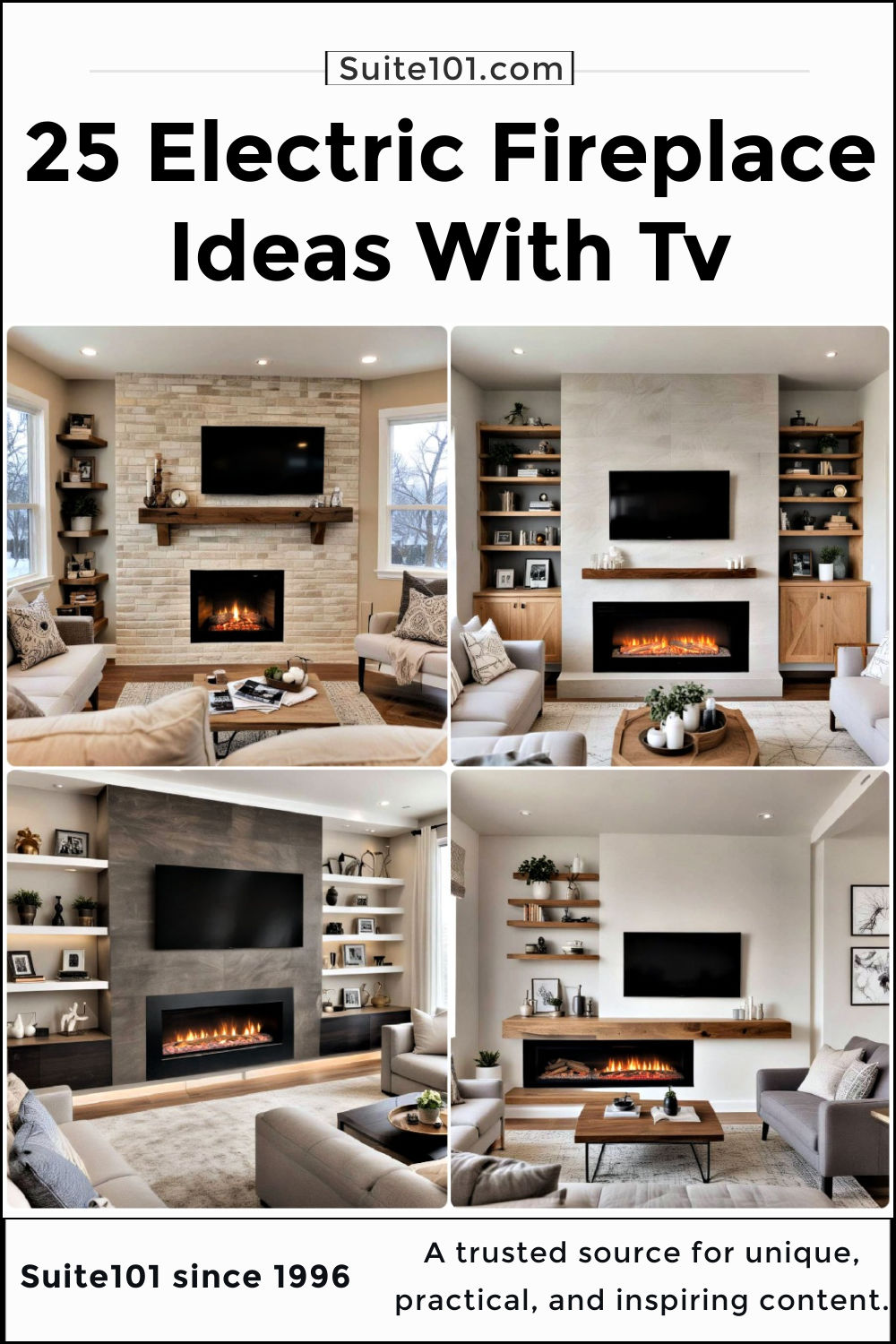 25 Electric Fireplace Ideas With Tv Above To Inspire You