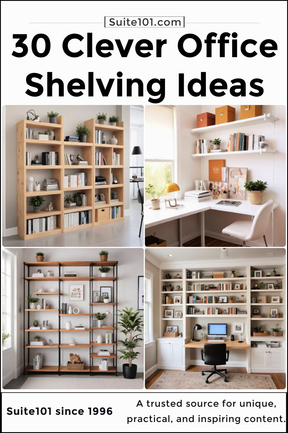 30 Office Shelving Ideas for a Clutter-Free Environment