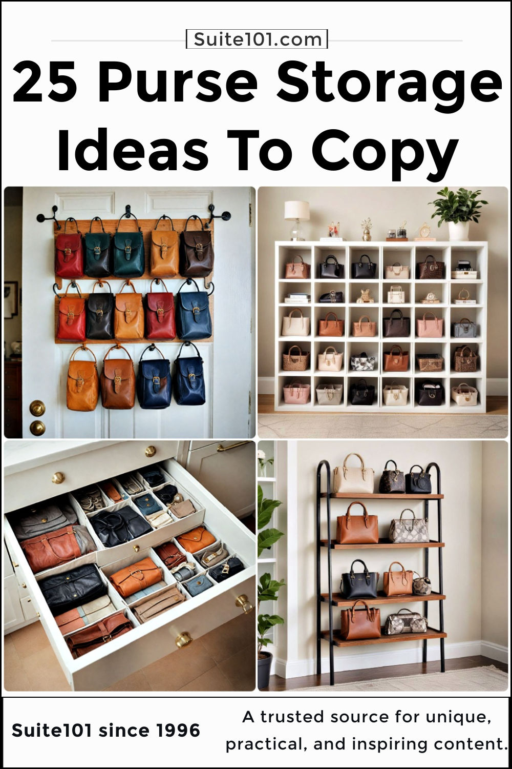 25 Purse Storage Ideas for Organizing Your Handbags