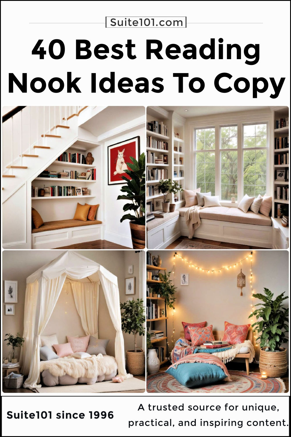 40 Cozy Reading Nook Ideas for Relaxation and Focus