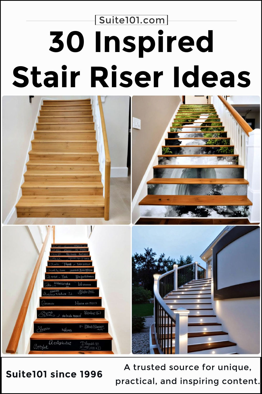 30 Stair Riser Ideas for a Stylish Staircase Look