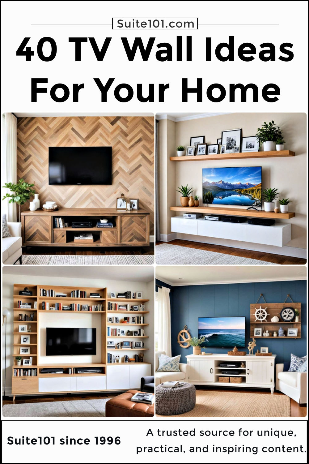 40 TV Wall Ideas to Upgrade Your Entertainment Area