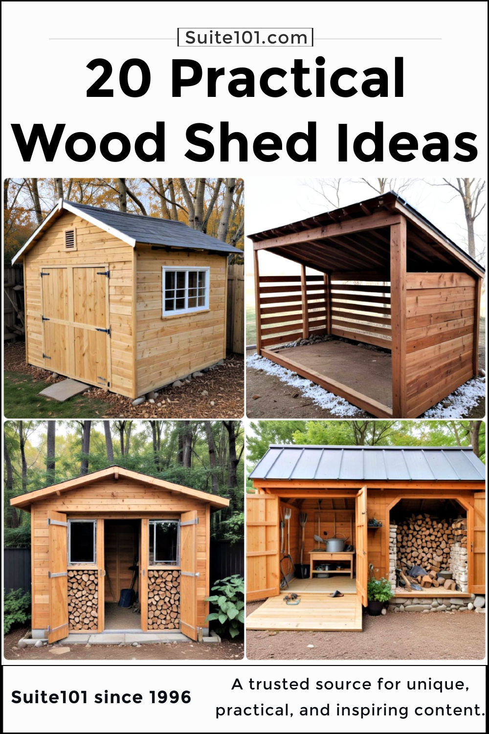 20 Wood Shed Ideas for Organized Wood Storing