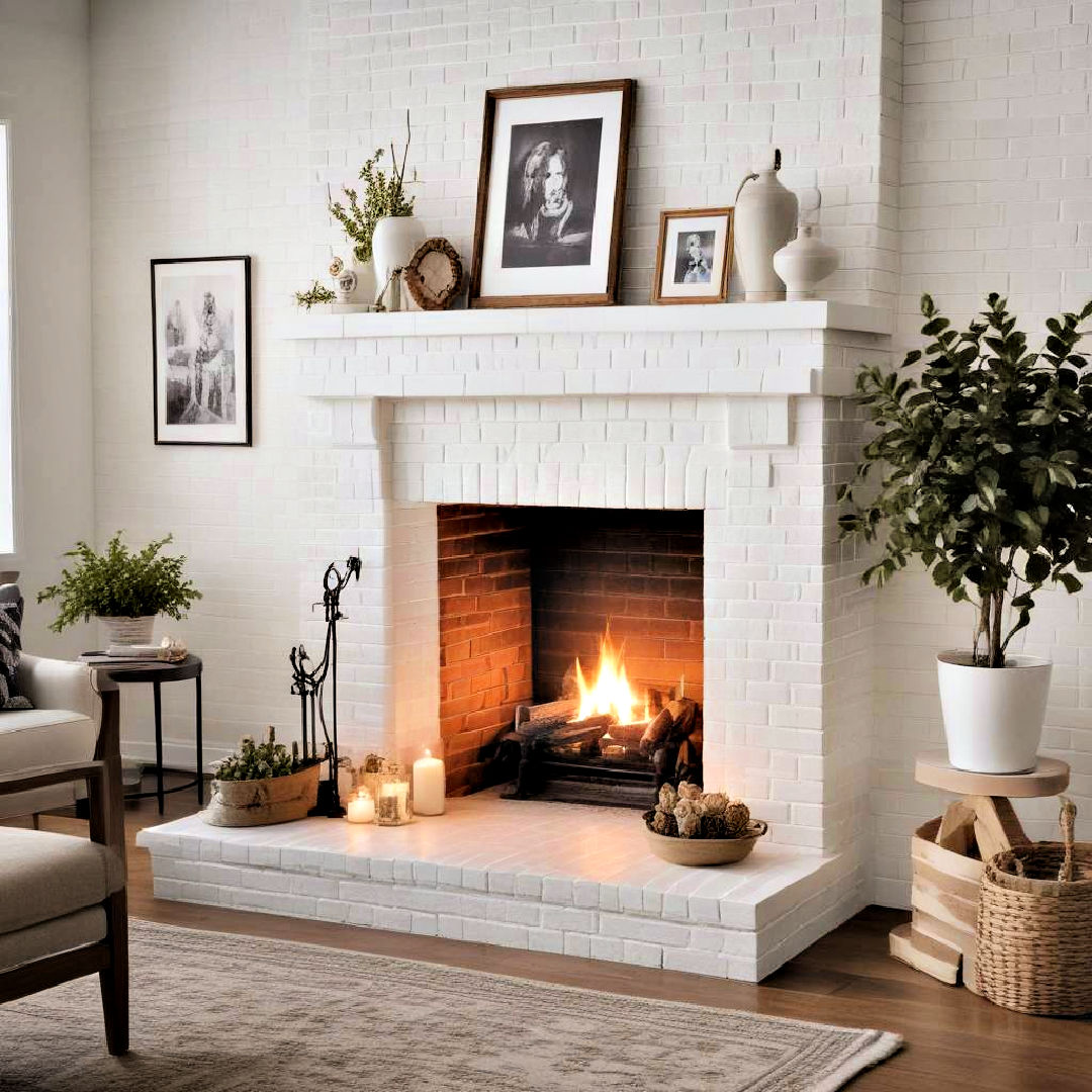 25 White Brick Fireplace Ideas To Cozy Up Your Space