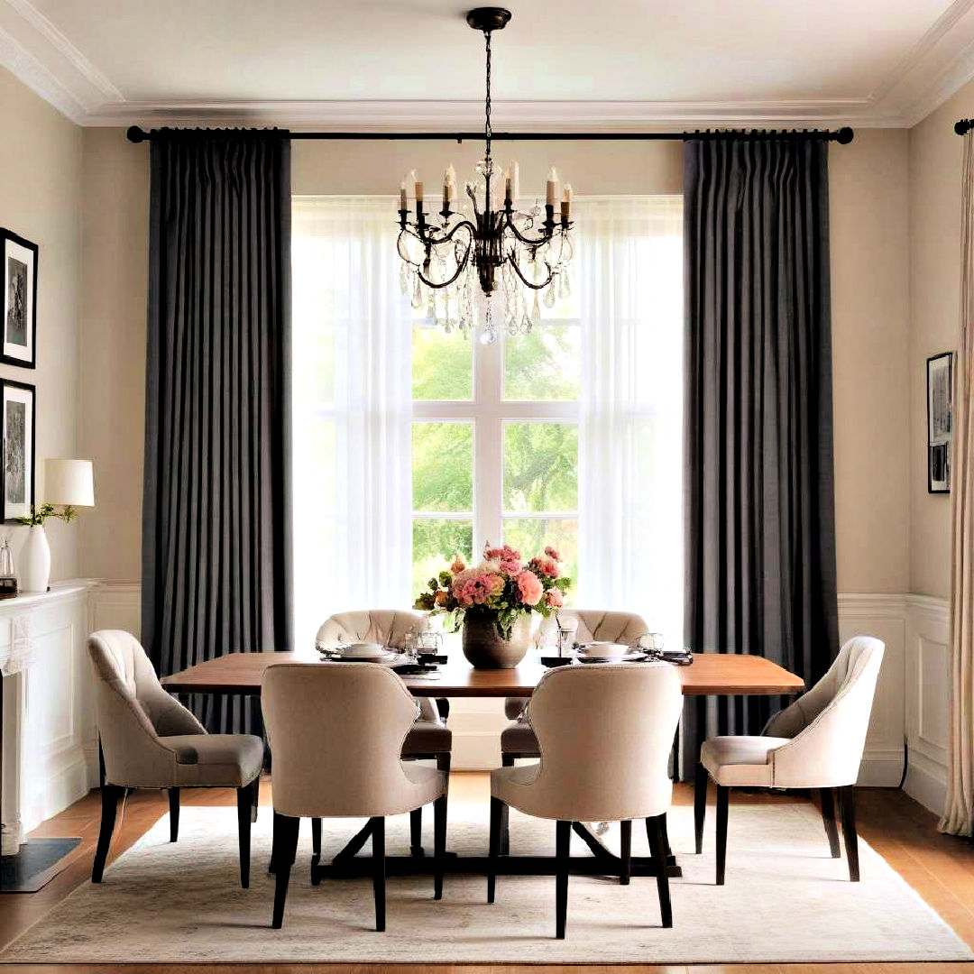 25 Dining Room Curtain Ideas to Match Your Decor