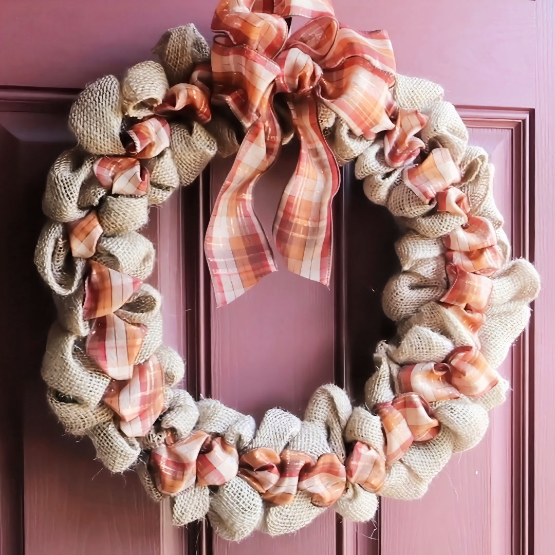 How to Make a Burlap Wreath At Home