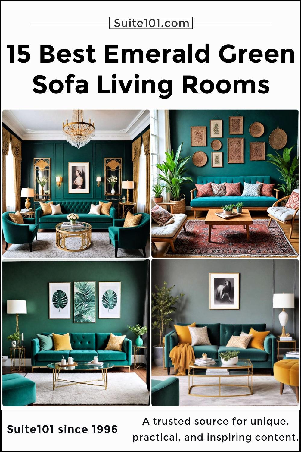 15 Emerald Green Sofa Living Room Ideas To Copy