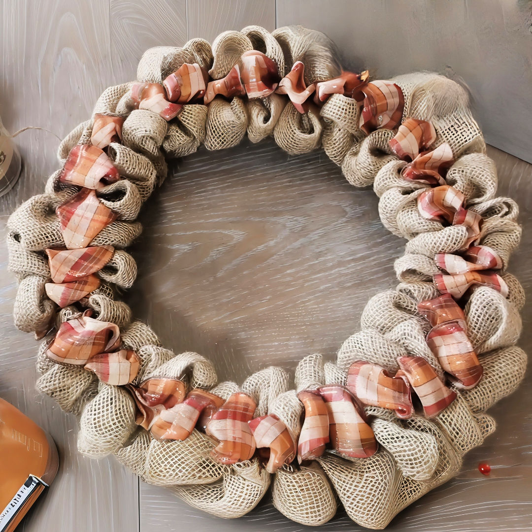 How to Make a Burlap Wreath At Home