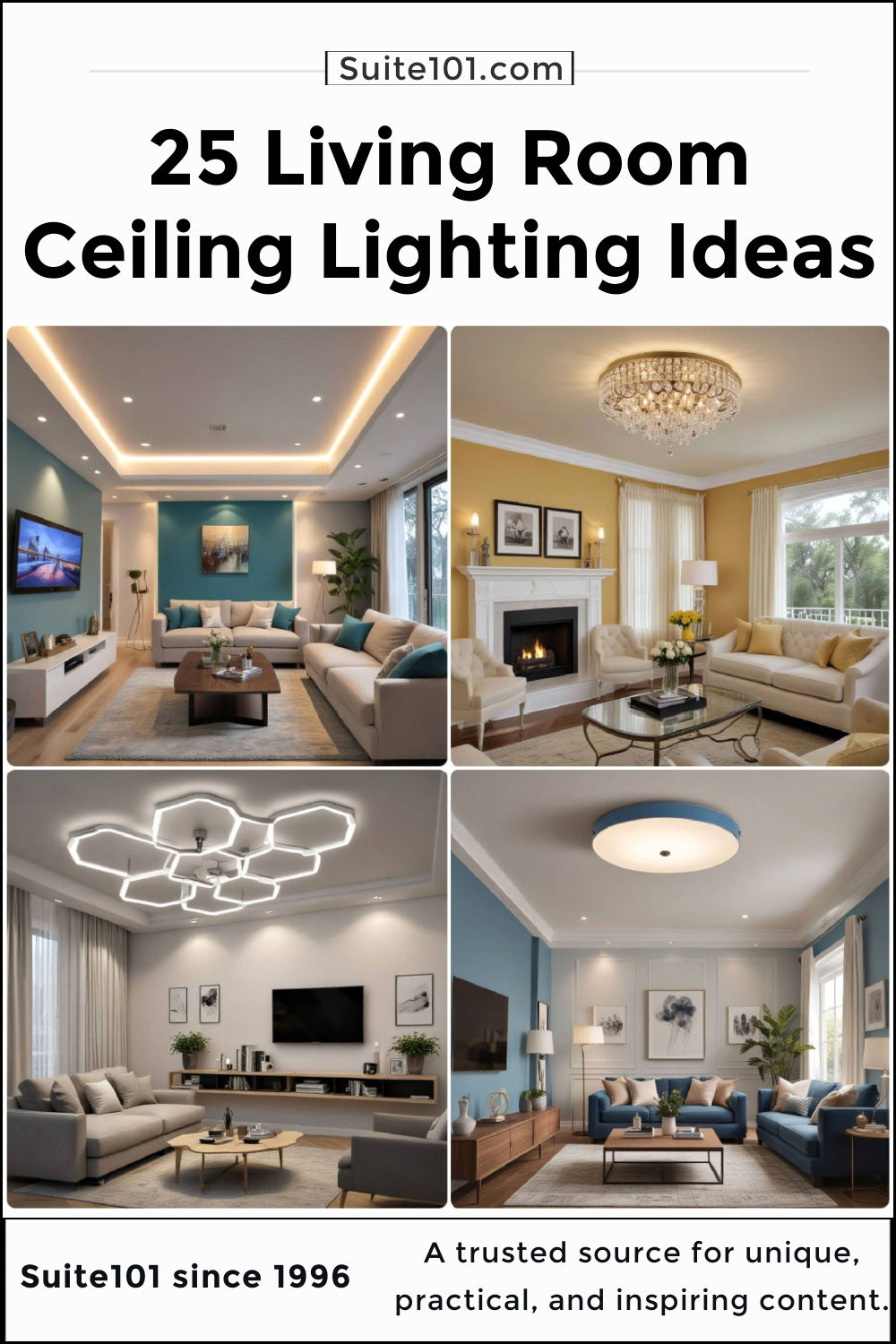 25 Living Room Ceiling Lighting Ideas for Every Era